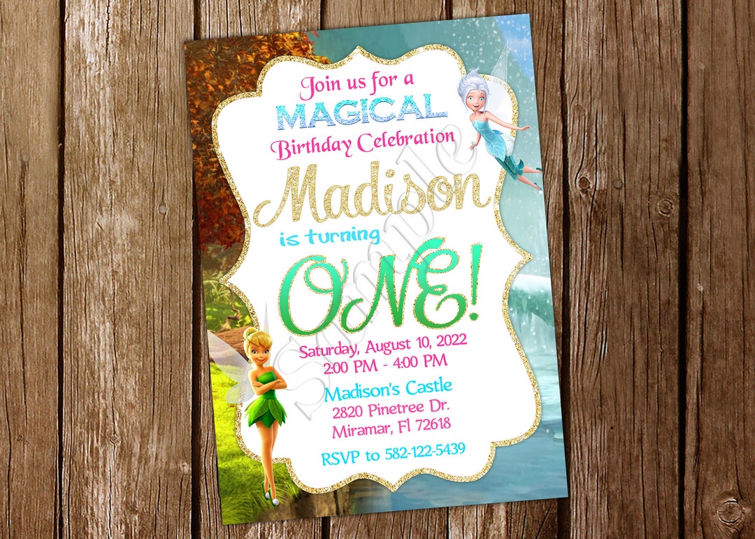 Tinkerbell Invitation Tinkerbell Birthday Tinkerbell Invite Tinkerbell ...