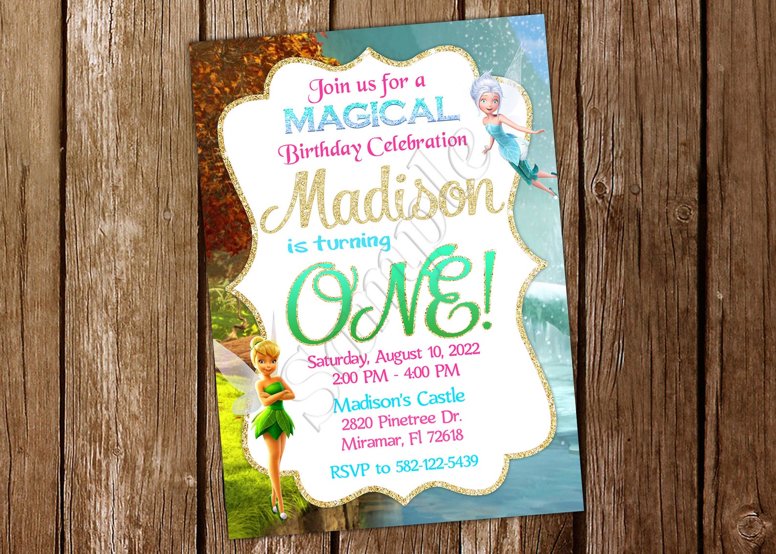Tinkerbell Invitation Tinkerbell Birthday Tinkerbell Invite Tinkerbell ...