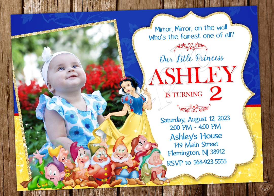 Snow White Invitation Princess Snow White Invitation Snow White ...