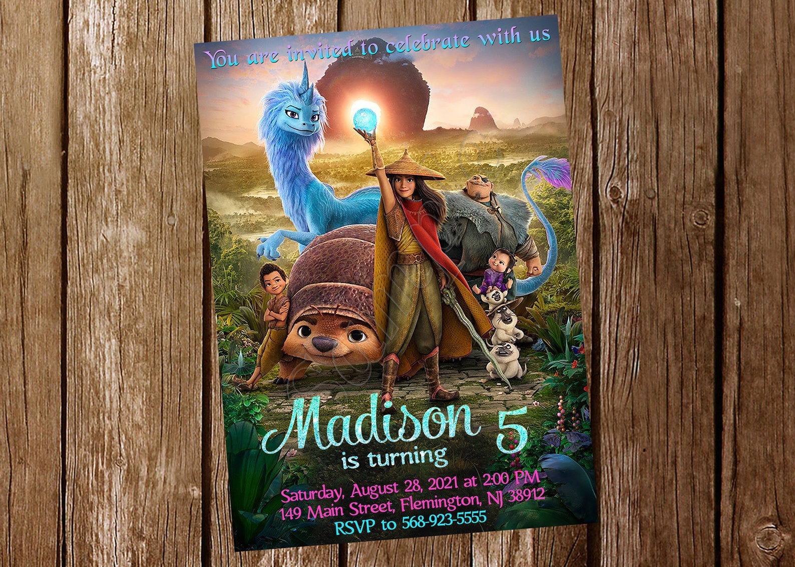 Raya and the Last Dragon Invitation Raya Invitation Raya and | Etsy