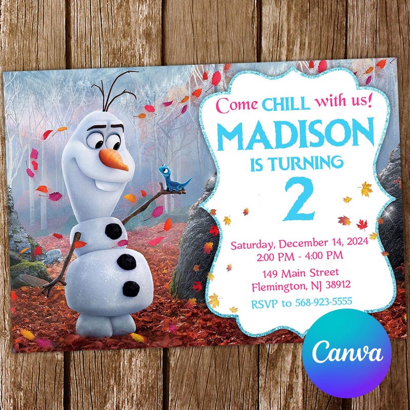 Olaf Invitation - Etsy