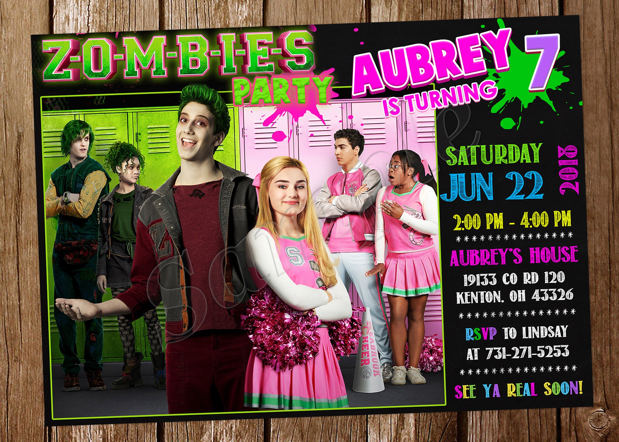 Zombies Invitation Zombies Birthday Invitation Zombies Party Zombies ...