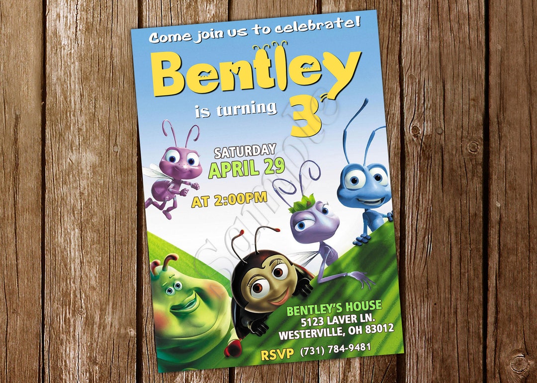 A Bug's Life Invitation A Bug's Life Birthday A Bugs Life Invite A Bugs ...