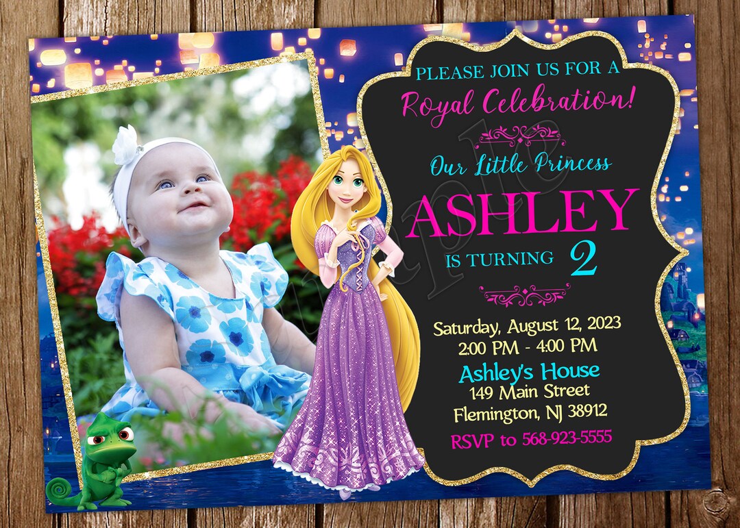 Rapunzel Invitation Tangled Invitation Rapunzel Birthday Rapunzel ...