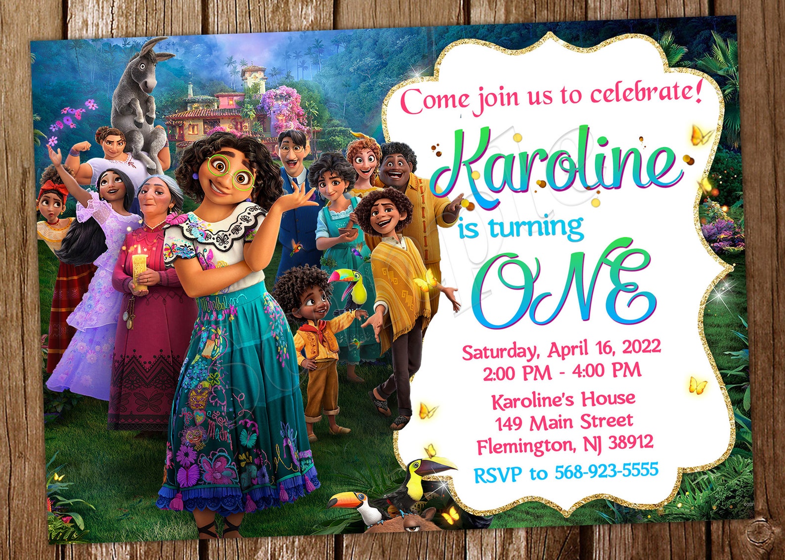 Encanto Invitation Mirabel Invitation Encanto Birthday Encanto Etsy UK