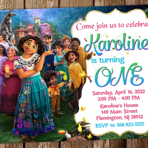 Encanto Mirabel Purple Birthday Party Invitation - Etsy