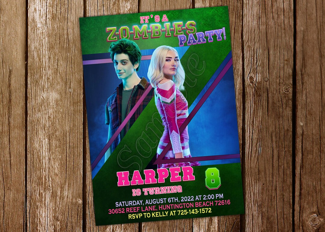 Zombies Invitation Zombies Birthday Invitation Zombies Party Zombies ...