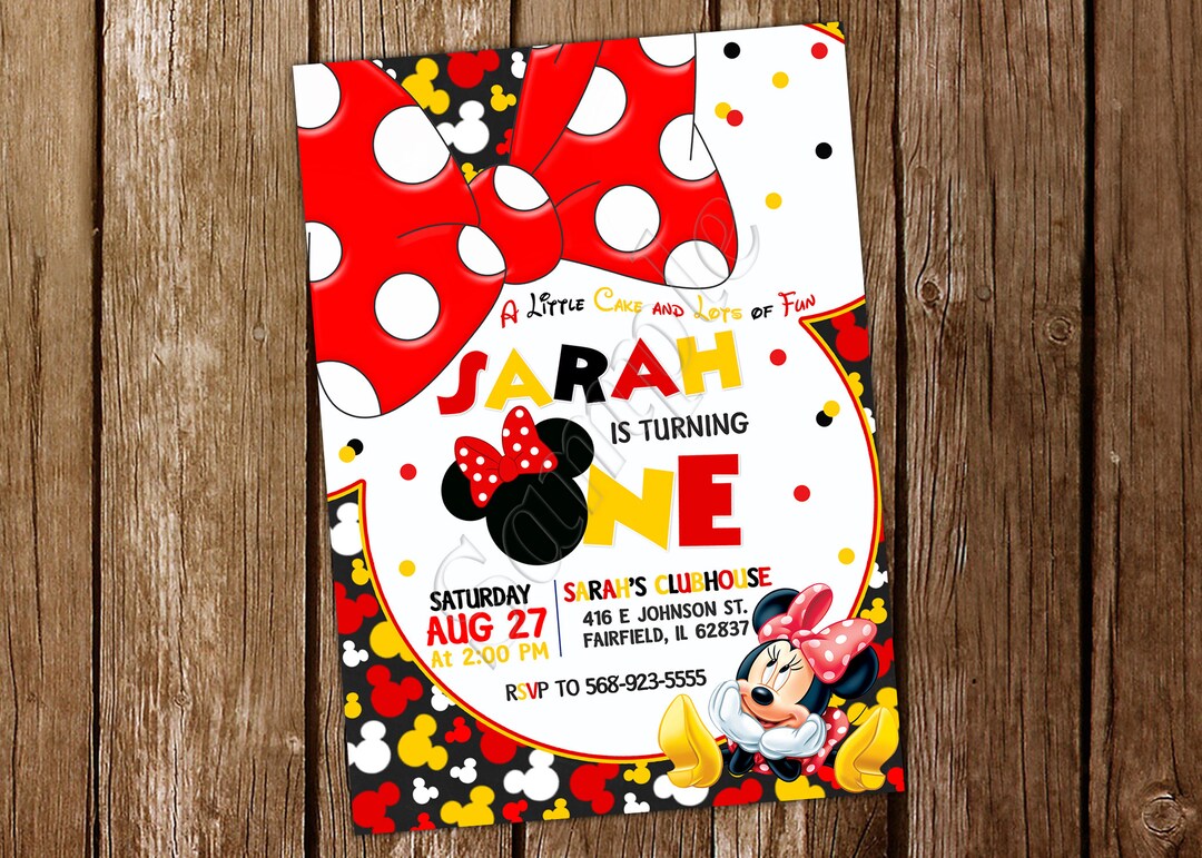 Minnie Mouse Invitation Minnie Invitation Minnie Mouse Birthday Minnie ...