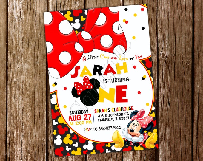 Minnie Mouse Halloween Invitation Minnie Mouse Clubhouse Invitation ...