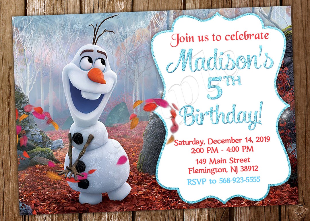 Frozen Invitation Olaf Invitation Olaf Birthday Olaf Invite Frozen ...