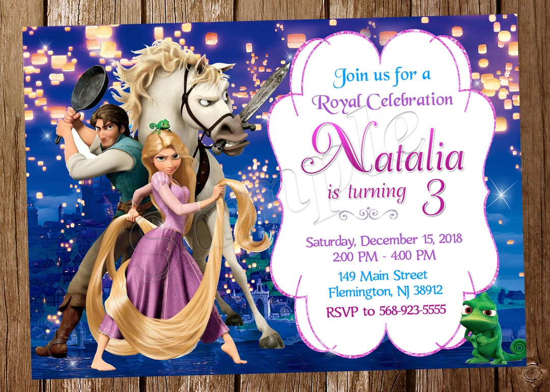 Rapunzel Invitation Tangled Invitation Rapunzel Birthday Rapunzel ...