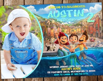 Luca Invitation Luca Birthday Luca Party Luca Invite Luca Digital Luca ...
