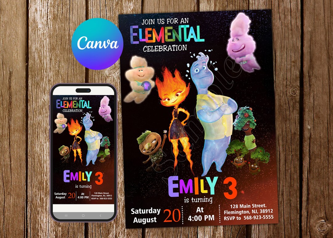 Elemental Invitation Elemental Birthday Invitation Elemental Party ...