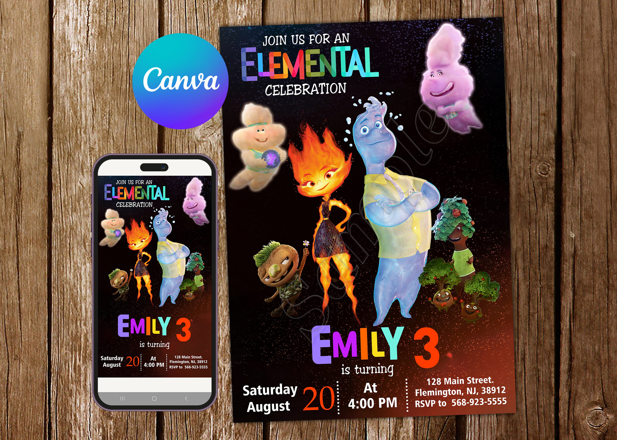Elemental Invitation Elemental Birthday Invitation Elemental Party ...