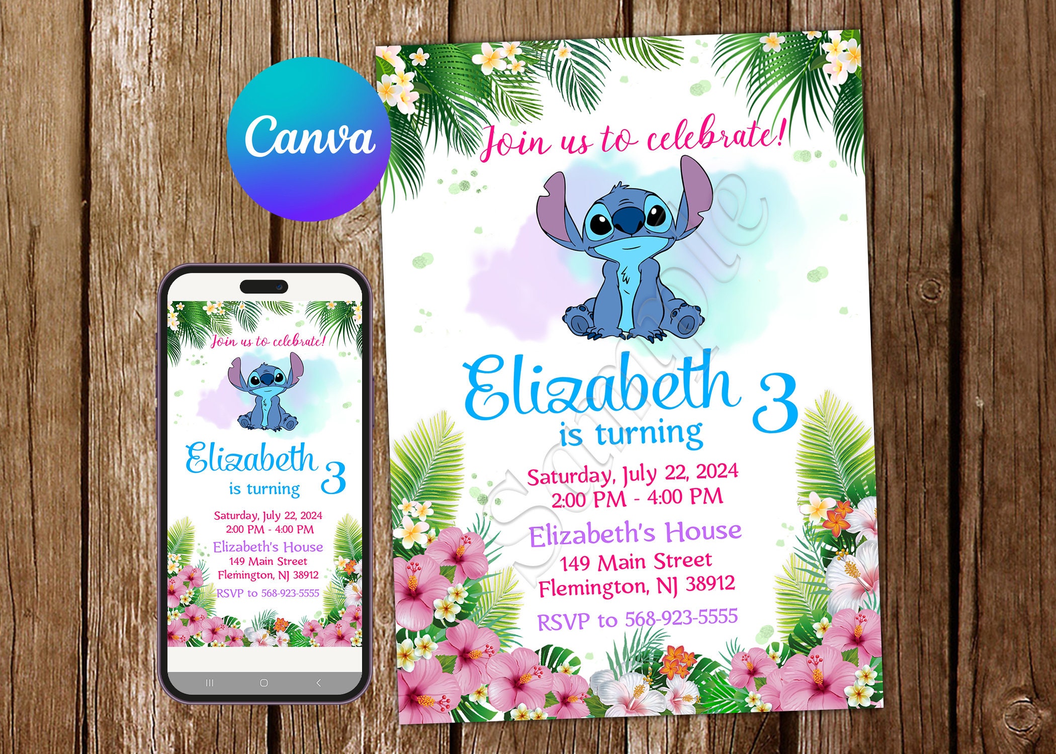 Stitch Invitation Stitch Birthday Invitation Lilo and Stitch Party ...