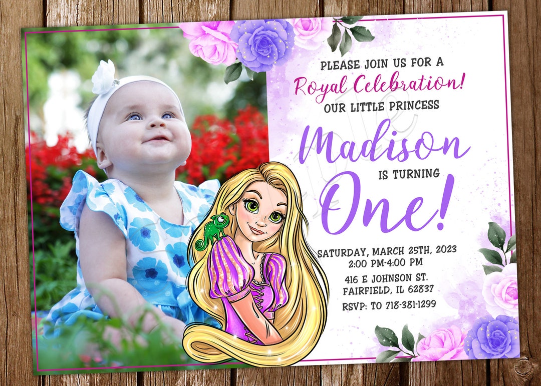 Rapunzel Invitation Tangled Invitation Rapunzel Watercolor Birthday ...