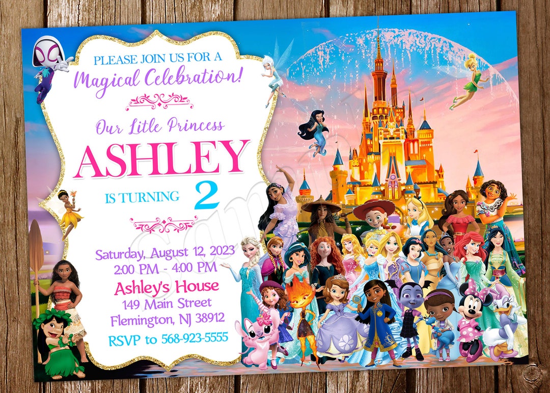 Castle Invitation Kingdom Invitation Mickey Mouse Invitation Minnie ...