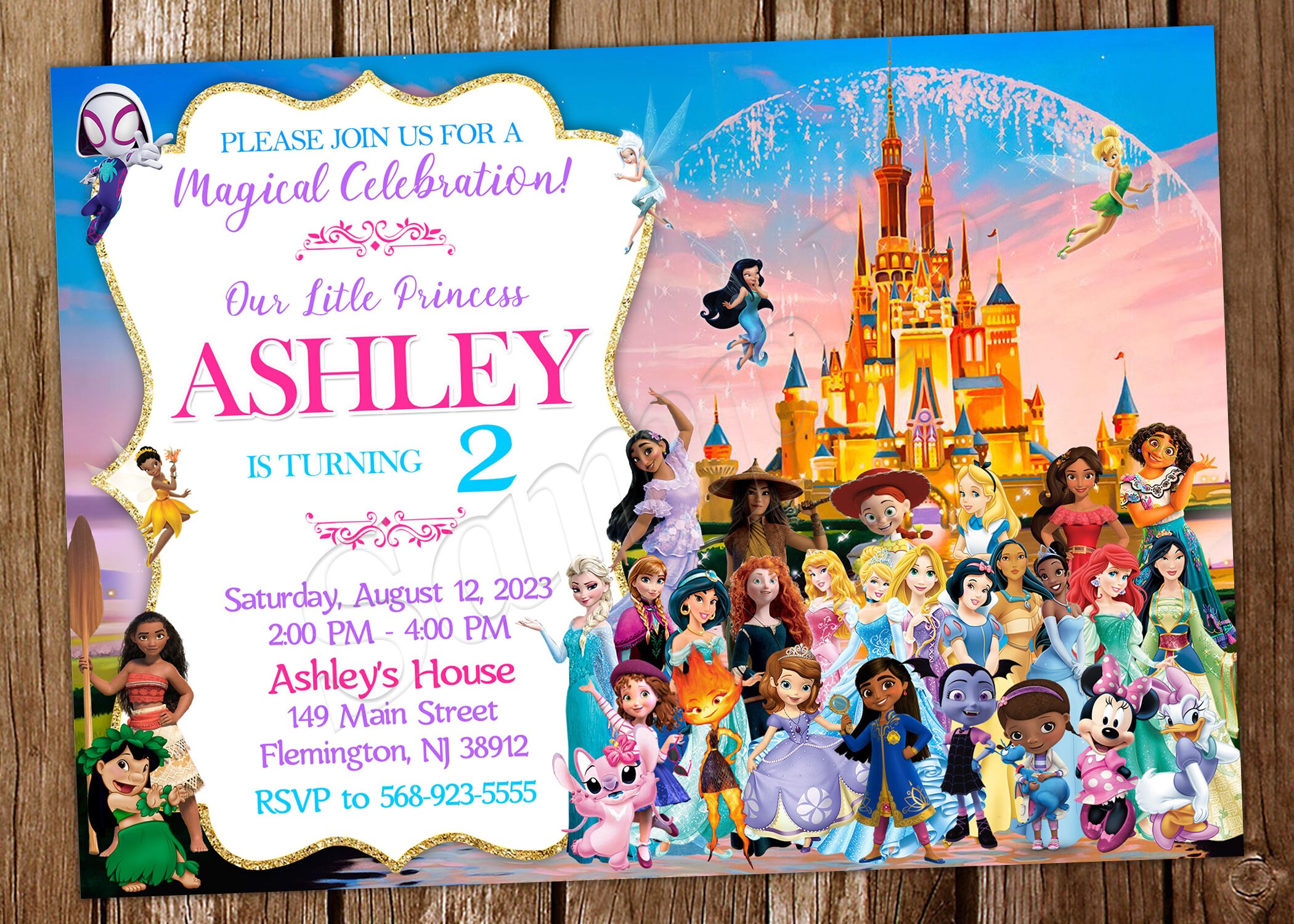 Castle Invitation Kingdom Invitation Mickey Mouse Invitation Minnie ...