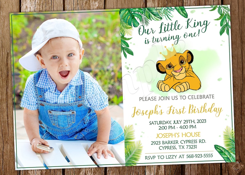 Lion King Invitation Lion King Birthday Lion King Invite Lion ...