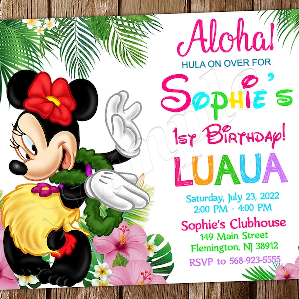 Minnie Mouse Luau - Etsy