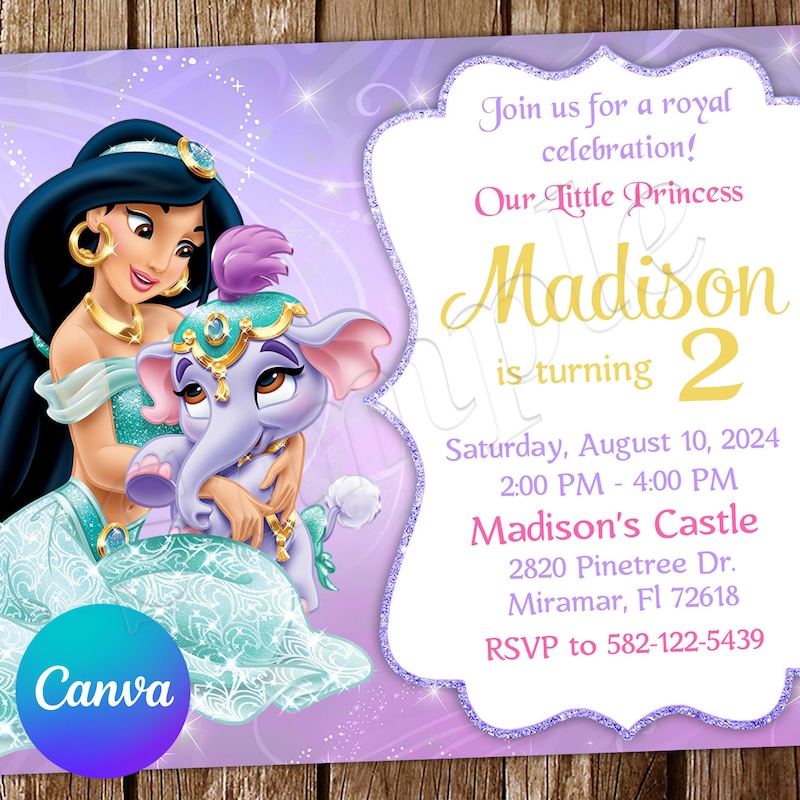 Jasmine Birthday Cards - Etsy
