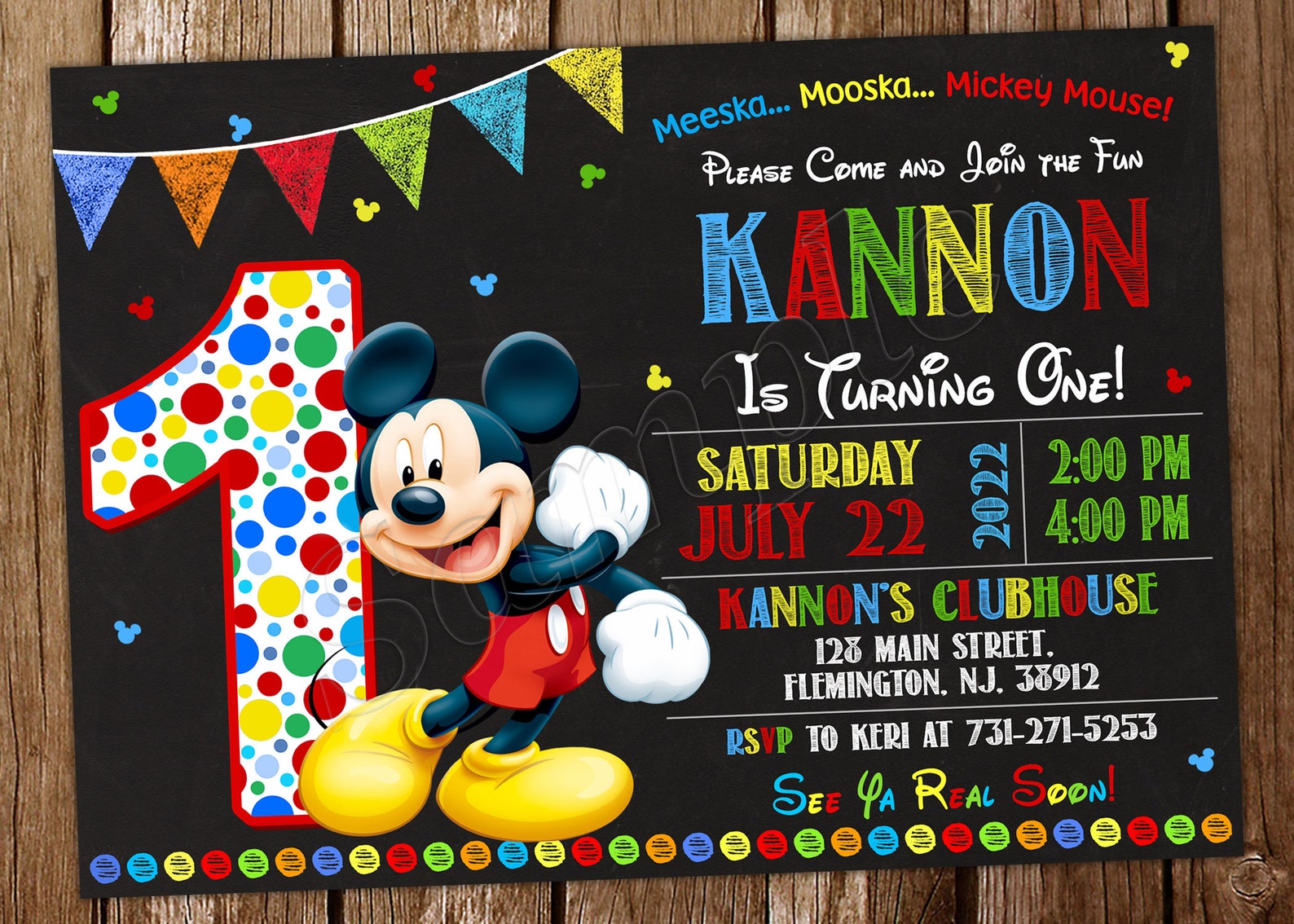 Mickey Mouse Invitation Mickey Invitation Mickey Mouse - Etsy