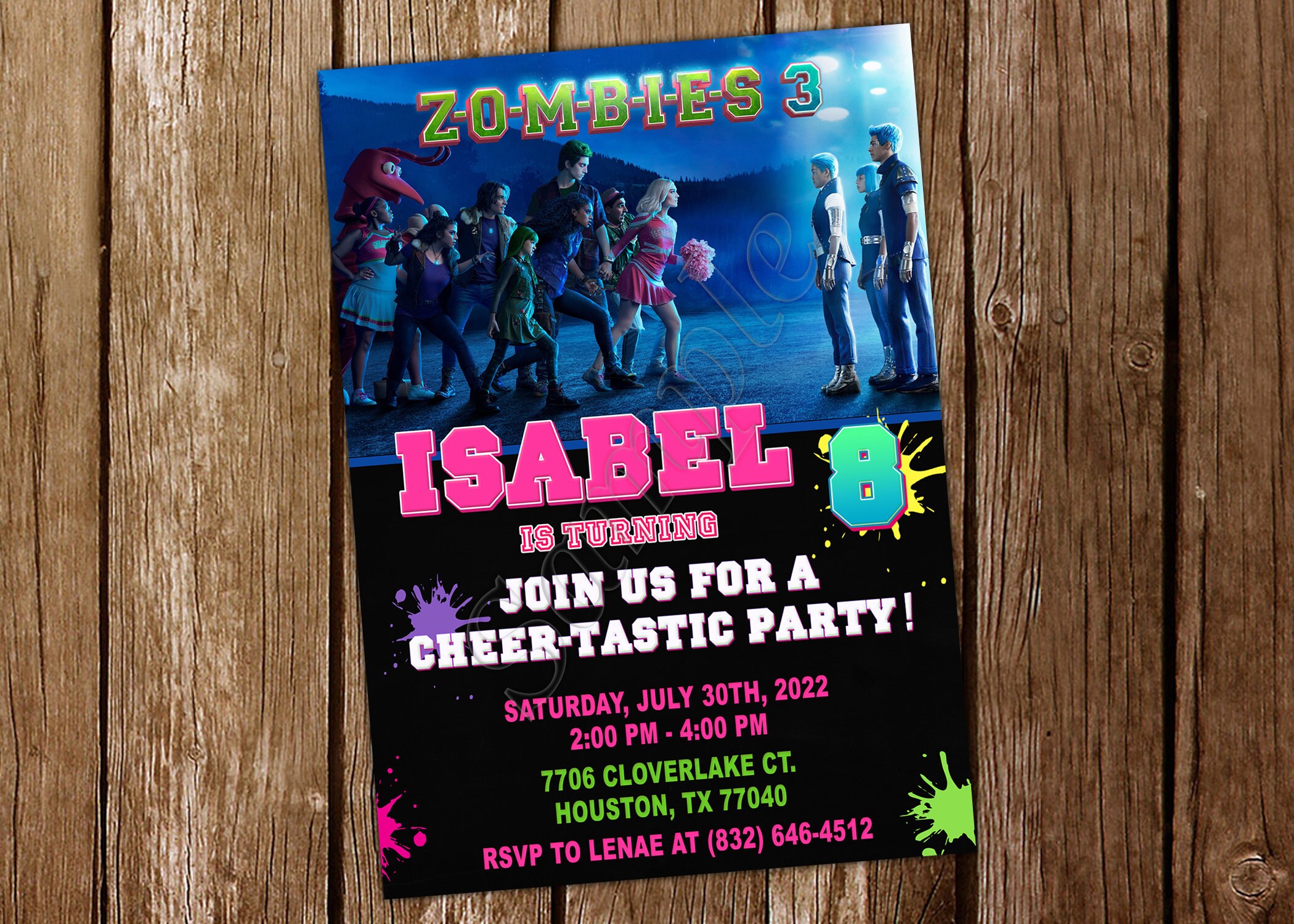 Zombies Invitation Zombies Birthday Invitation Zombies Party Zombies ...