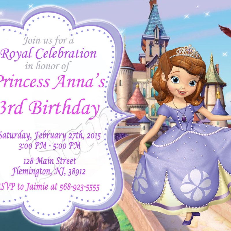 Sofia First Invite - Etsy