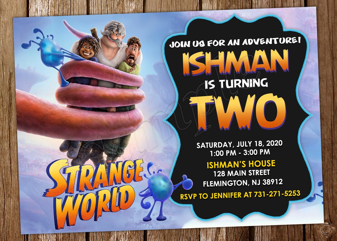 Strange World Invitation Strange World Birthday Strange World Invite ...