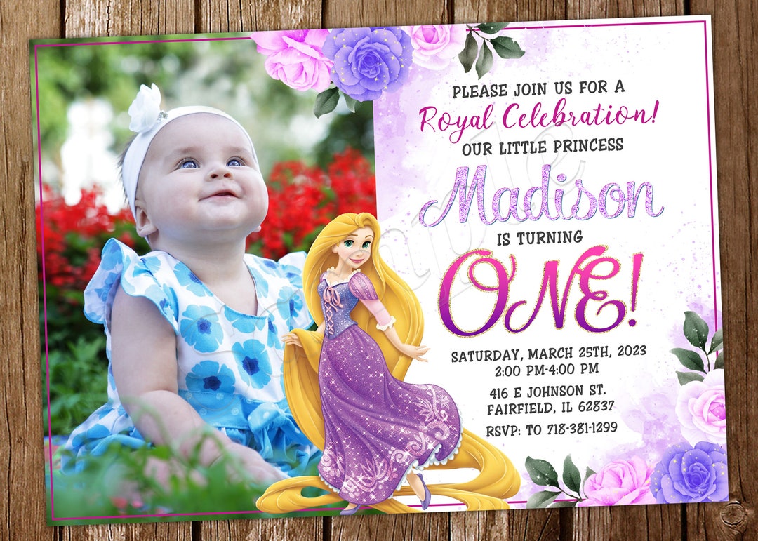 Rapunzel Invitation Rapunzel Watercolor Invitation Tangled Invitation ...