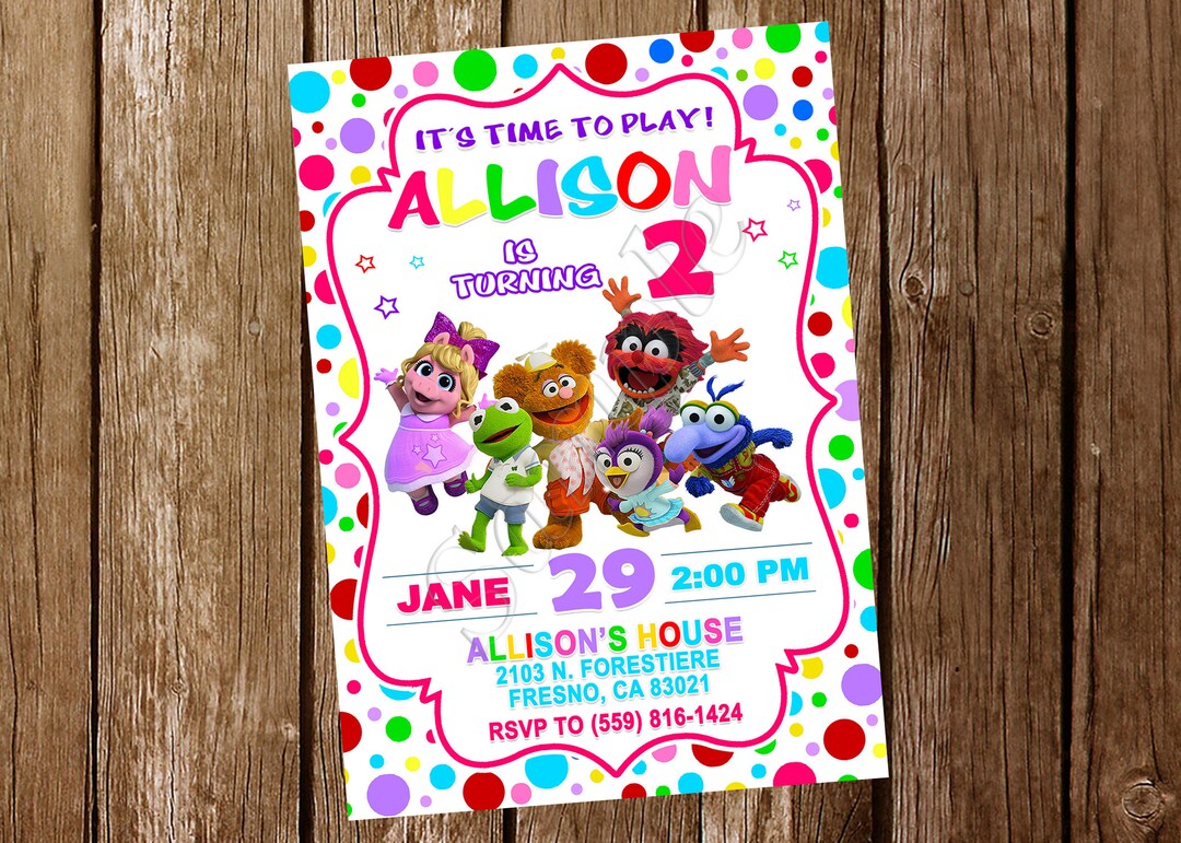Muppet Babies Invitation Muppet Babies Birthday Muppet Babies Invite ...