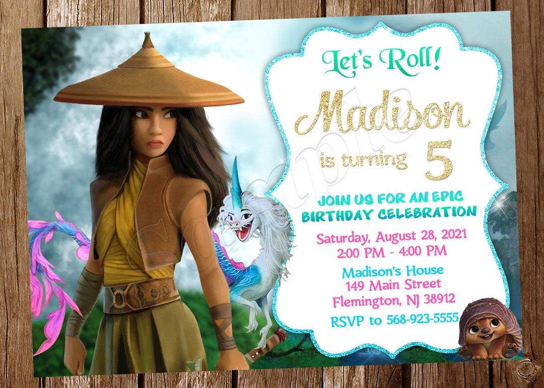 Raya and the Last Dragon Invitation Raya Invitation Raya and the Last ...