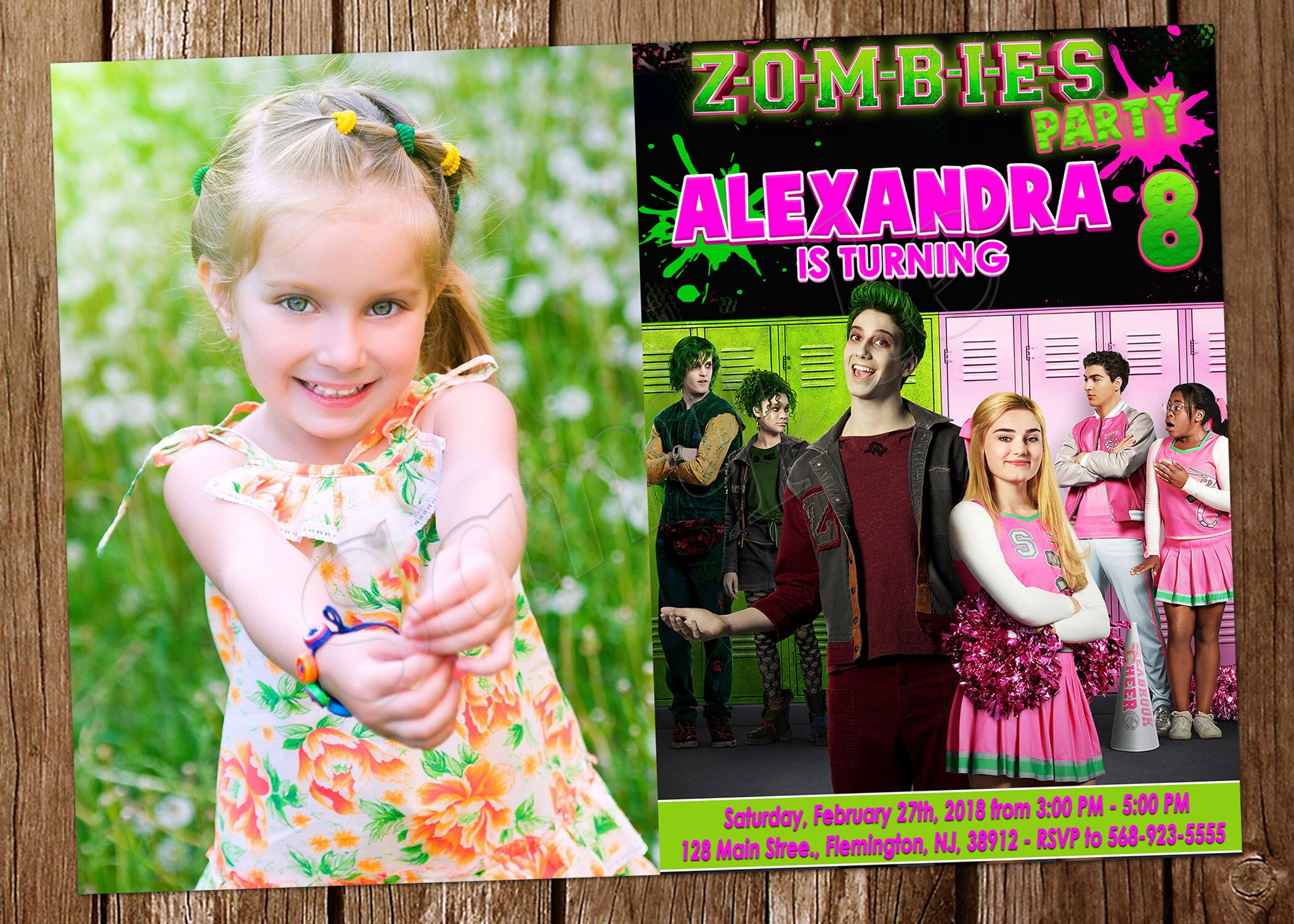 Zombies Invitation Zombies 2 Invitation Zombie Invitation - Etsy