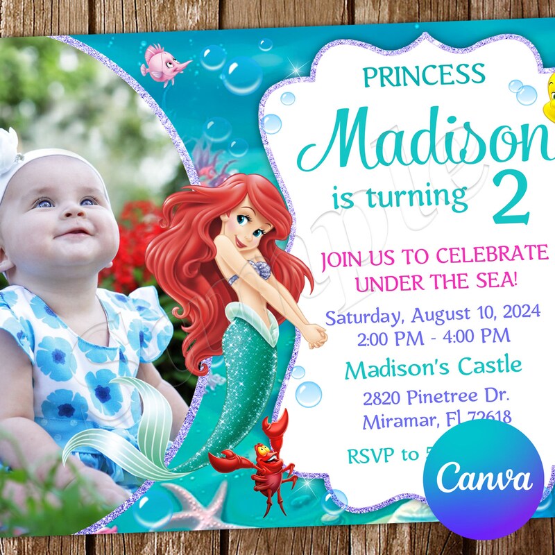 Little Mermaid Invitation - Etsy