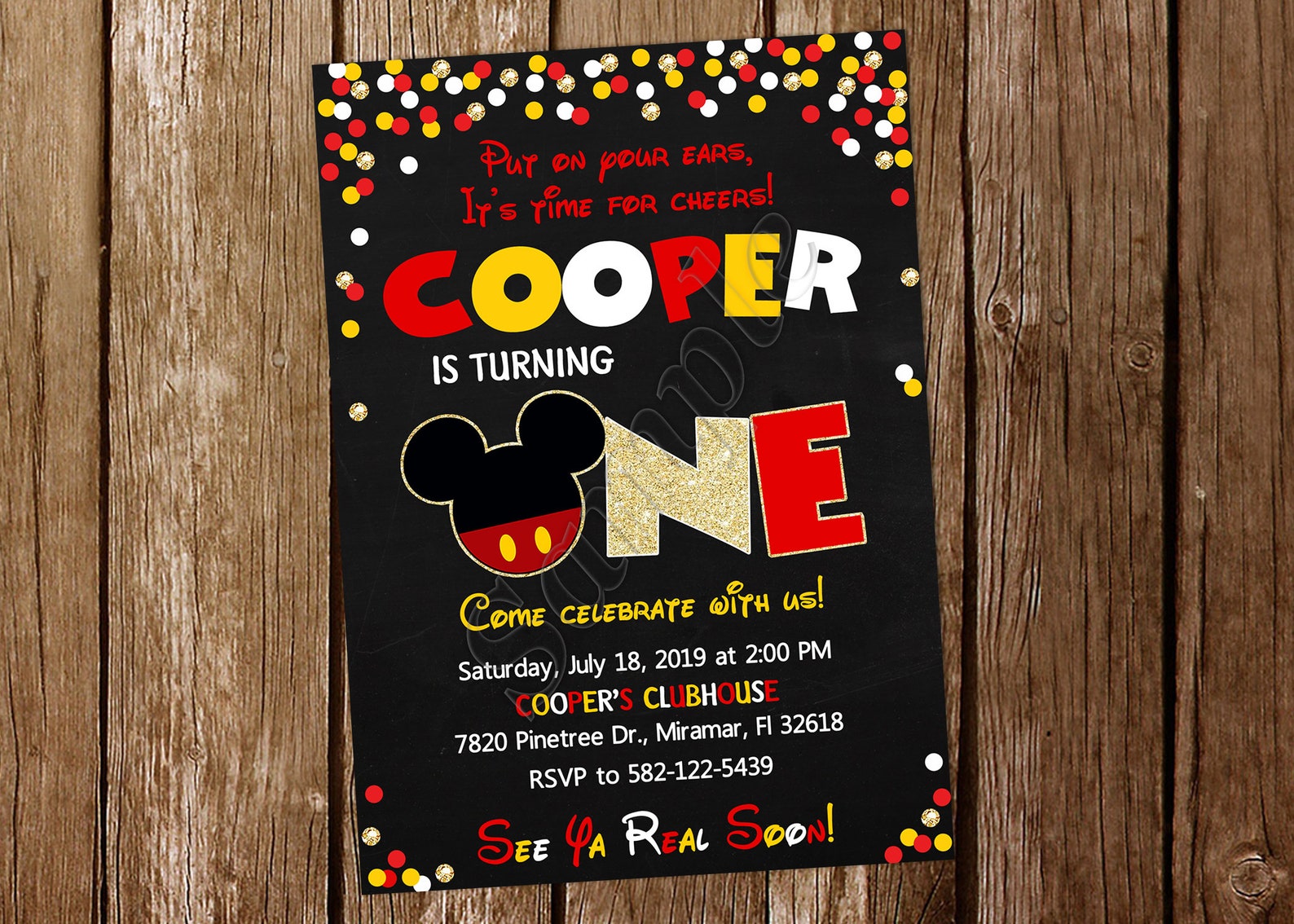 Mickey Mouse Invitation Mickey Invitation Mickey Mouse - Etsy