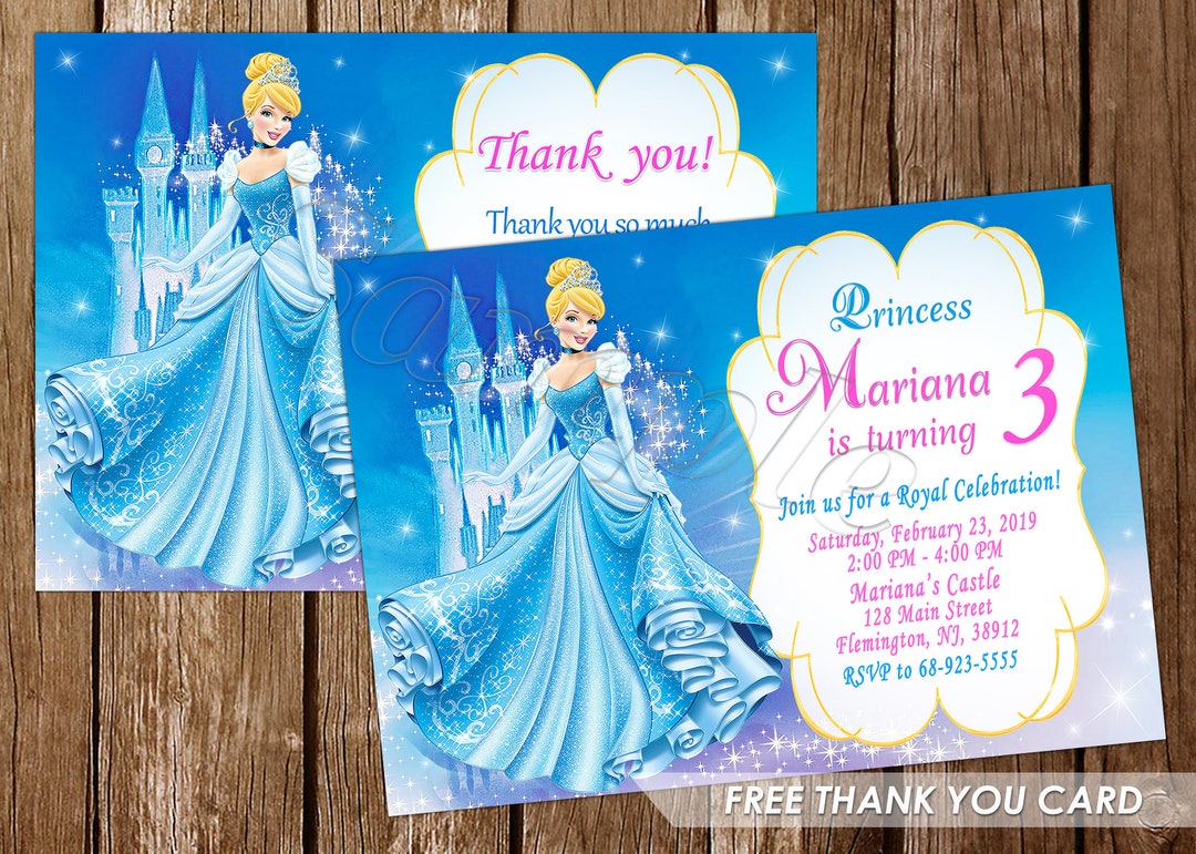 Cinderella Invitation Princess Cinderella Invitation Cinderella ...