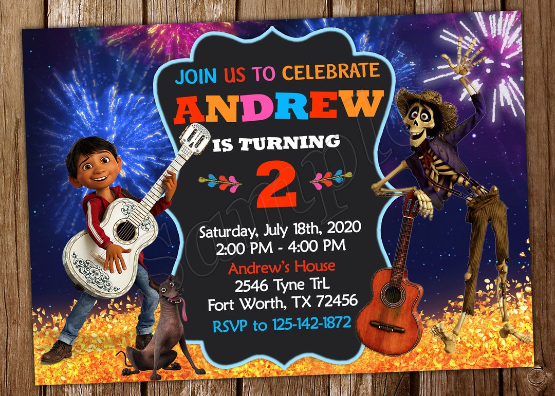 Coco Invitation Coco Birthday Coco Invite Coco Birthday Invitation Coco ...