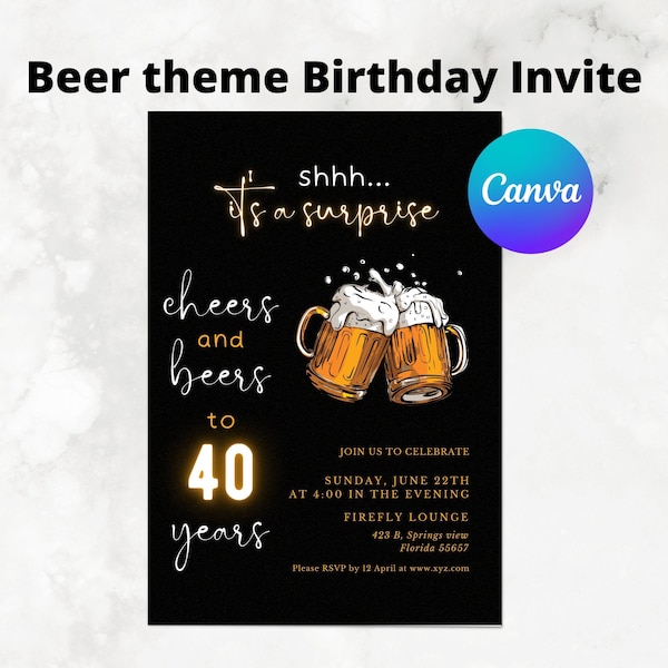 Beer Invitation - Etsy