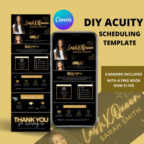 Neon Acuity Scheduling Template DIY Acuity Booking Site - Etsy