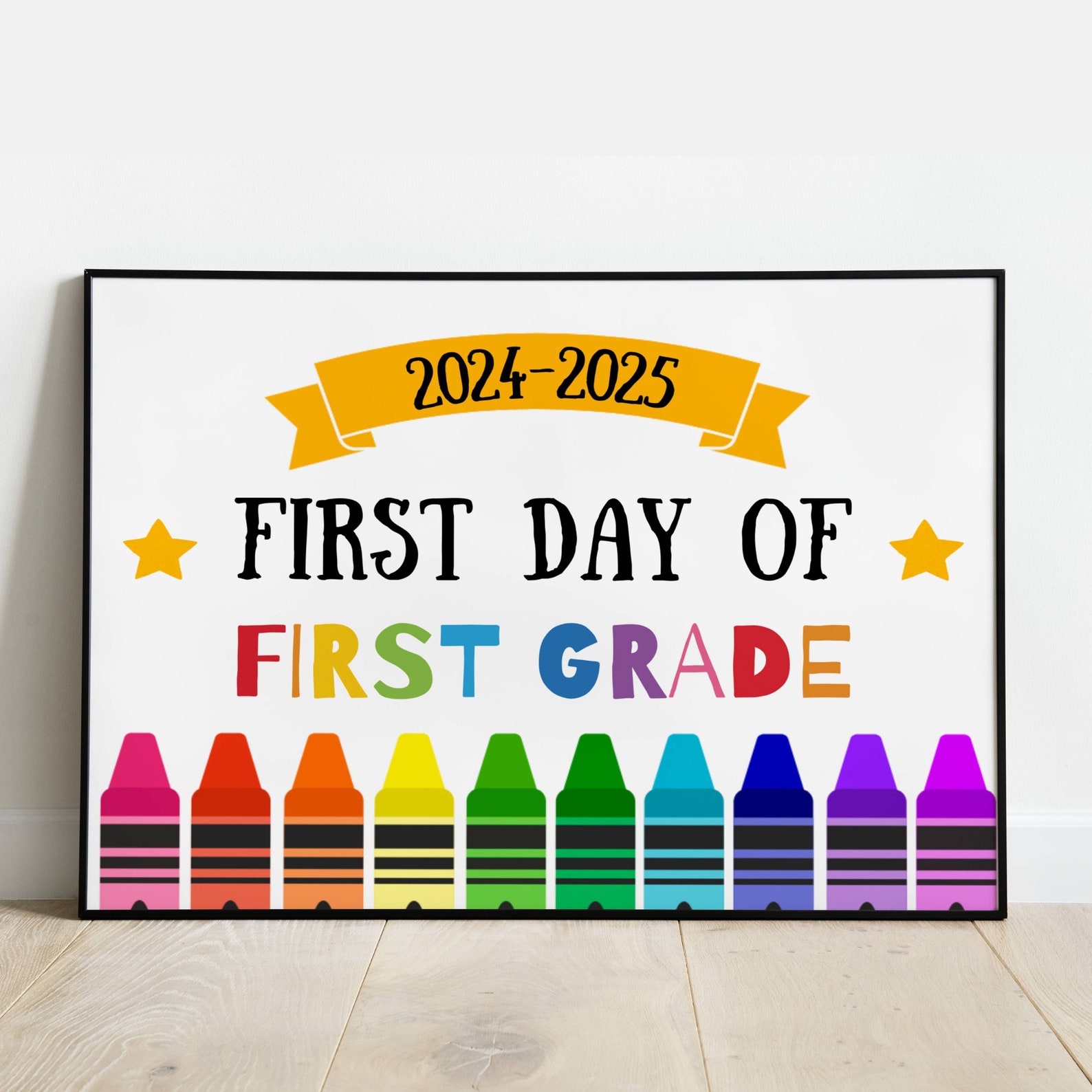 EDITABLE First Day of First Grade 2024, Printable Back to School Board ...