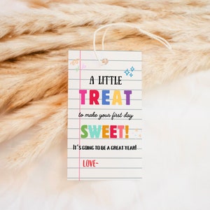 EDITABLE Back to School Gift Tag Template, Printable Class Favors ...