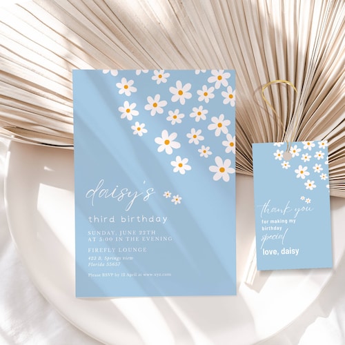 Daisy Birthday Invitation Editable Daisy 1st Birthday Invite - Etsy