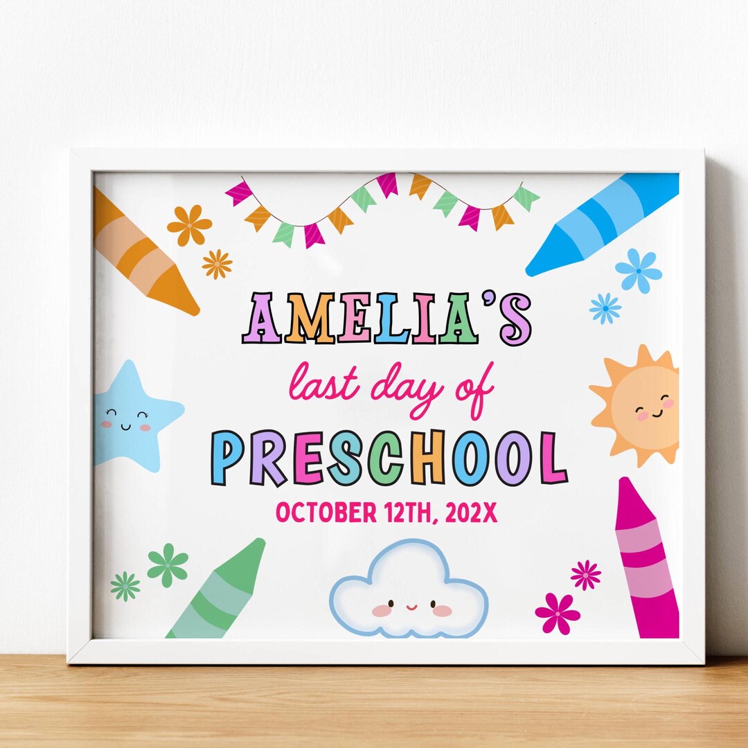 EDITABLE Last Day of School Sign, Printable Sign, Personalized School ...