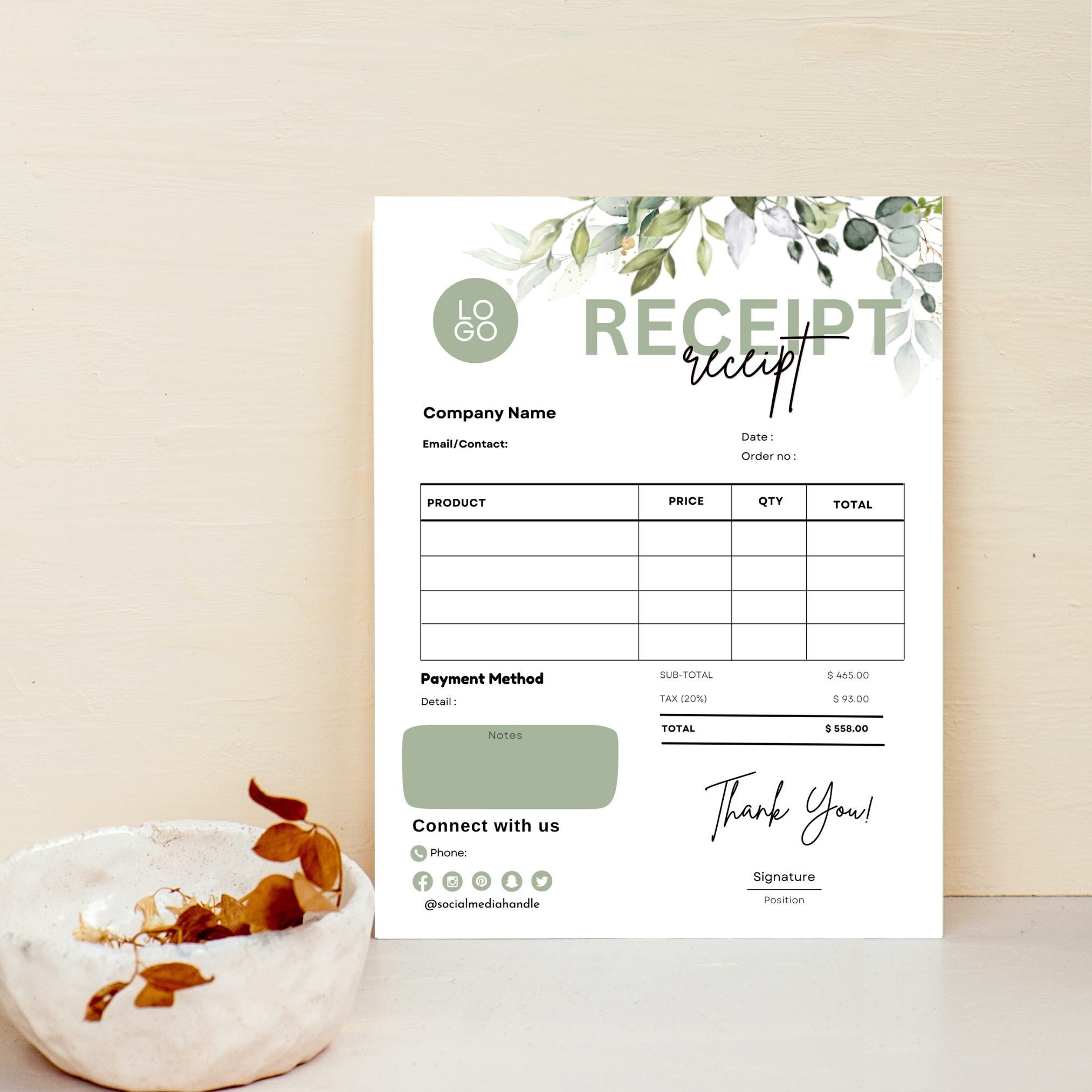 Receipt Template For Artwork at Charles Meudell blog