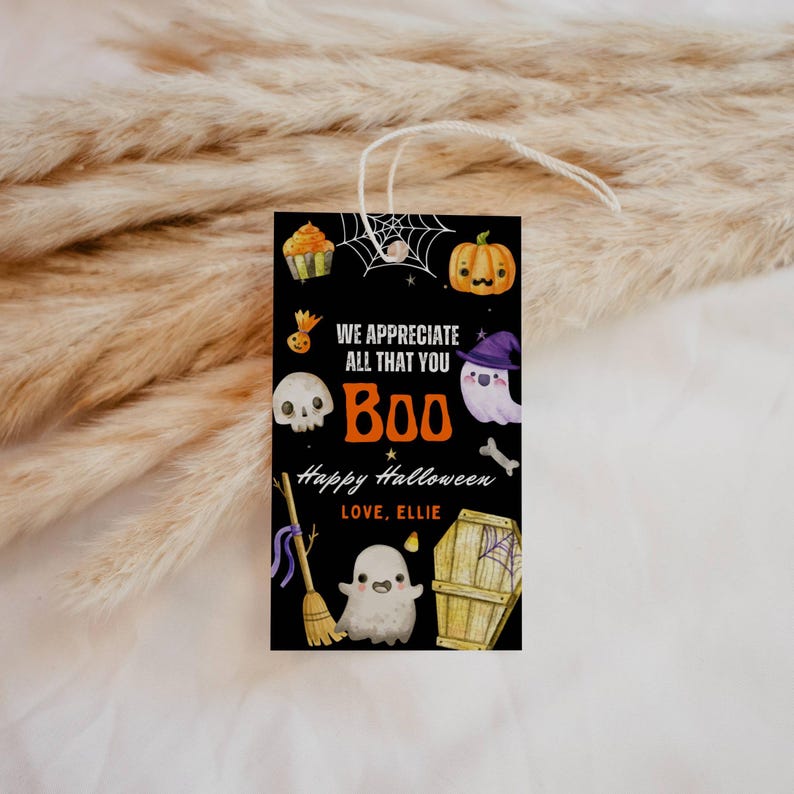 EDITABLE Teacher Appreciation Halloween Gift Tags Thank You Teacher ...