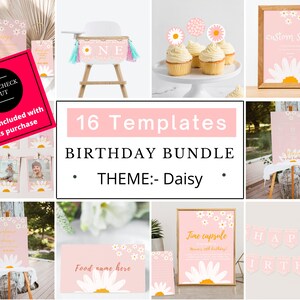 Retro Daisy Birthday Party Invitations, Daisy Birthday Invitation ...