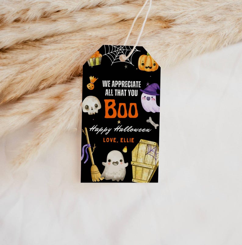 EDITABLE Teacher Appreciation Halloween Gift Tags Thank You Teacher ...