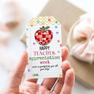 EDITABLE Teacher Appreciation Week Gift Tags Thank You Teacher Gift Tag ...