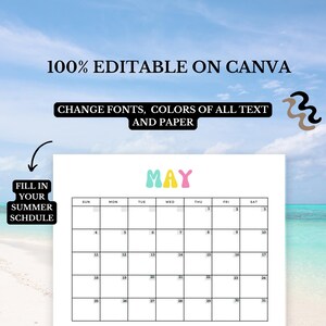 Printable SUMMER 2025 Calendar Set Including May, June, July, August ...
