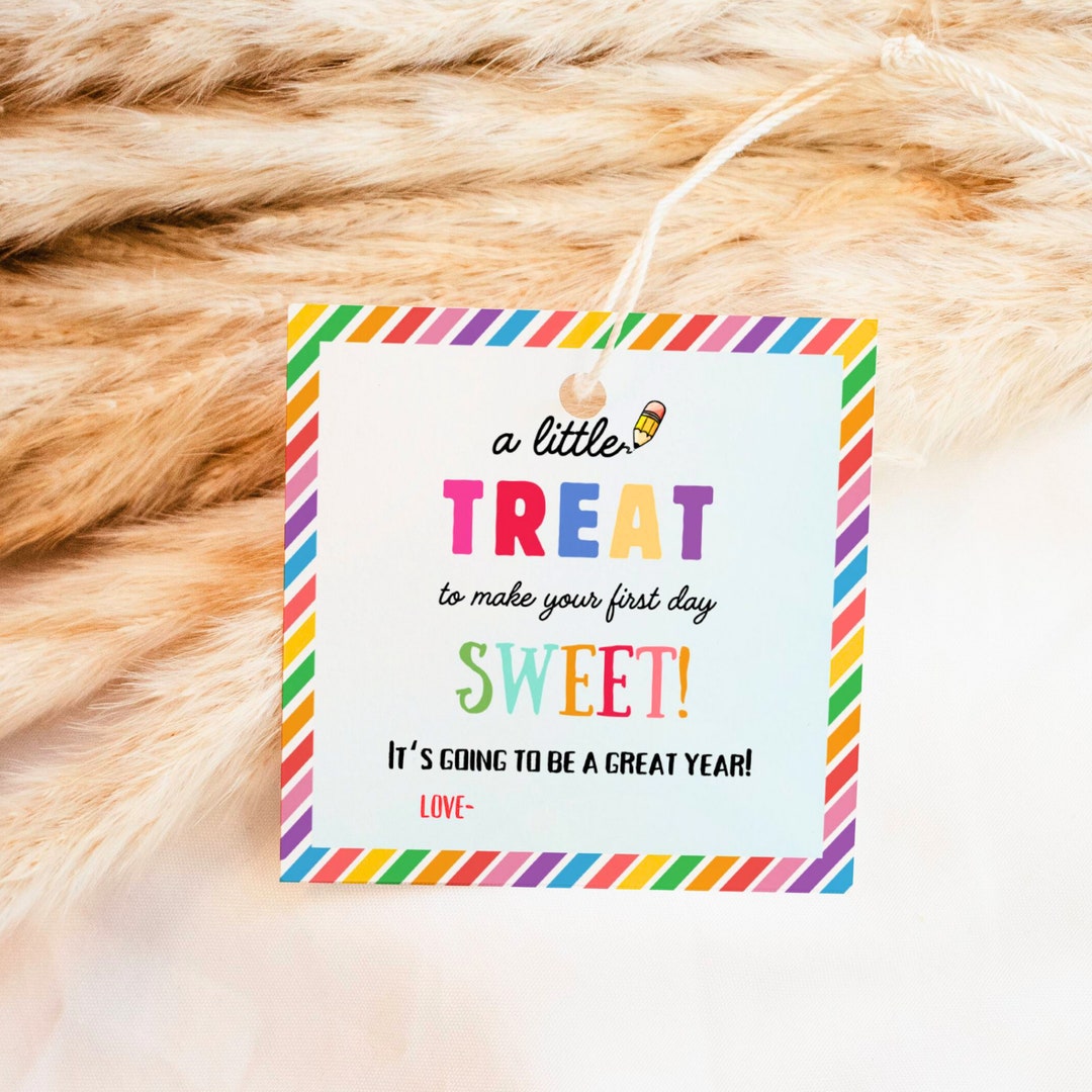 EDITABLE Back to School Gift Tag Template, Printable Class Favors ...